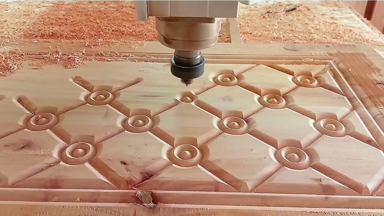 Best wooden bed carving with CNC router machine - YouTube