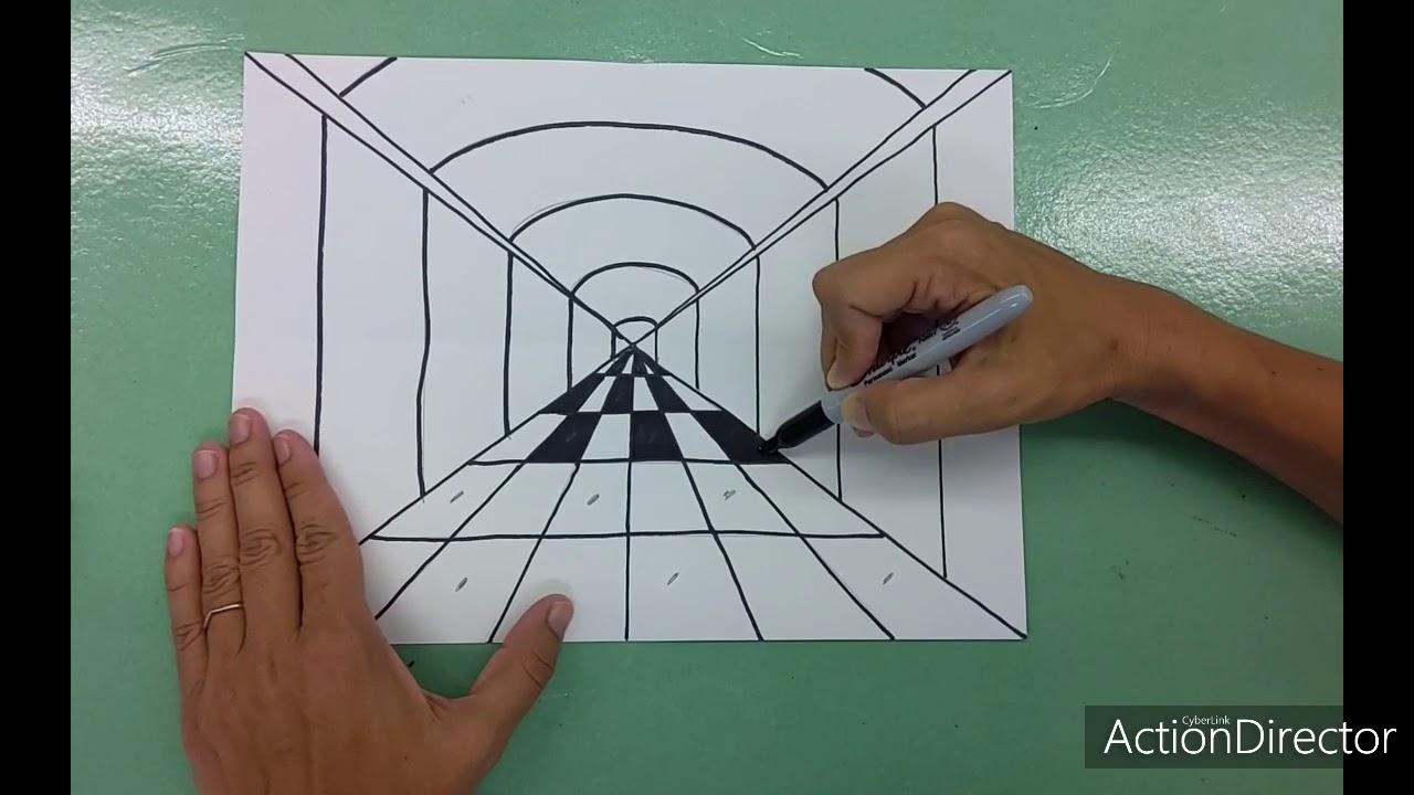 How to create a one point perspective aquarium tunnel. #aquariumtunnel ...