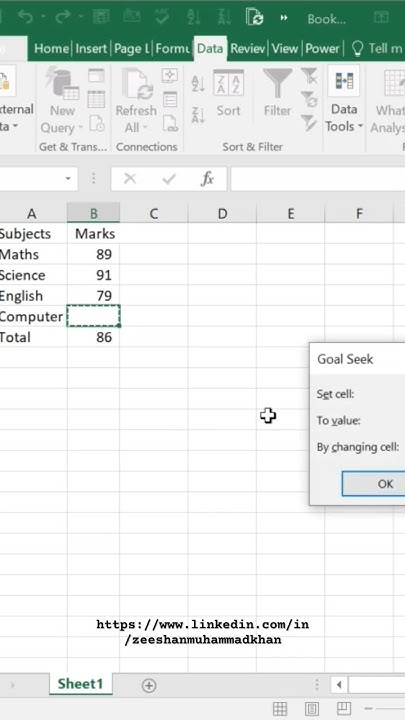 Learn How to use Goal Seek In Excel #excel #exceltips #exceltutorial #exceltricks - YouTube