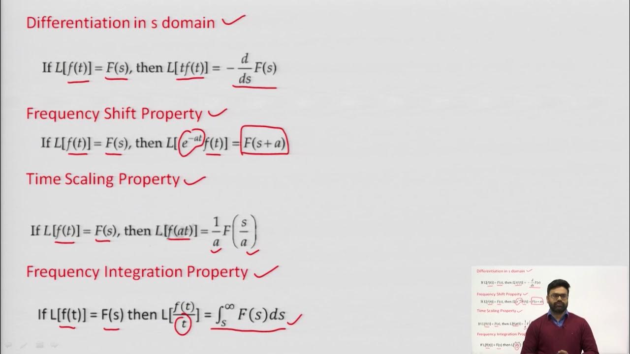 Properties of Laplace Transform & Initial and Final Value Theorem - YouTube