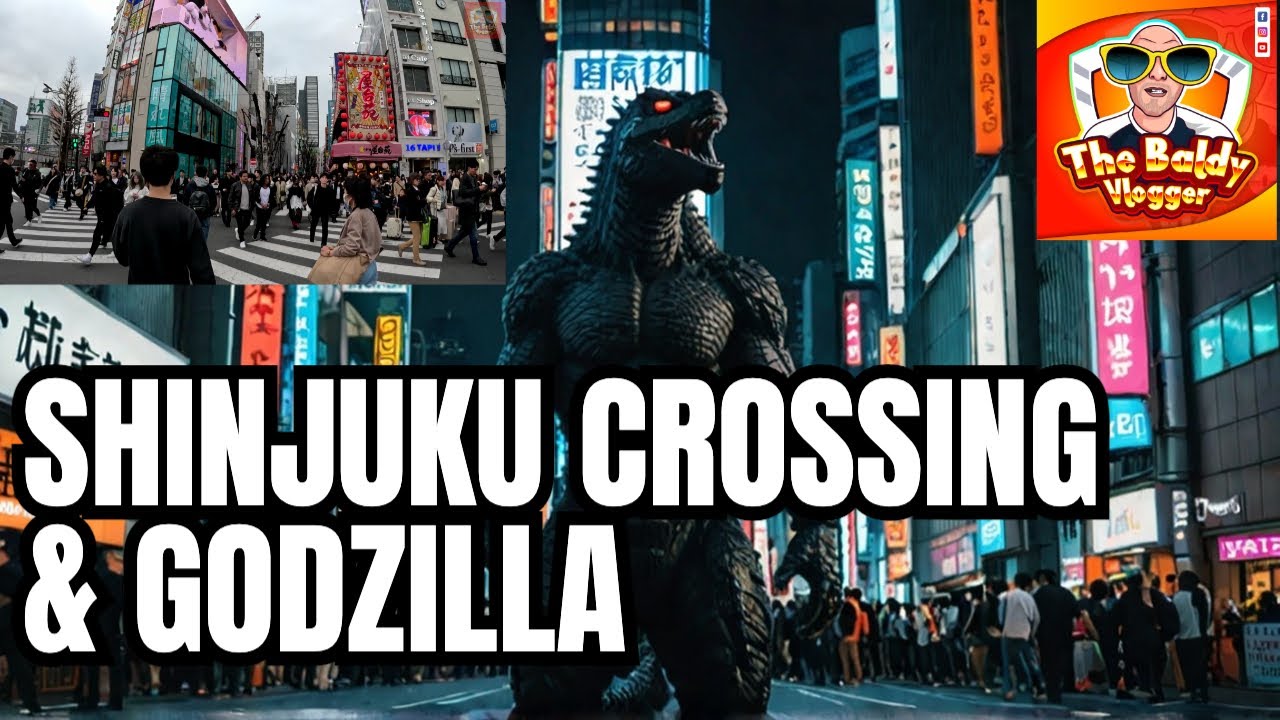 Exploring Tokyo: Shinjuku Crossing & Godzilla Sights - YouTube