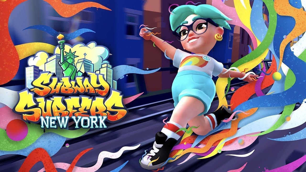 Обновление Прайд в Нью-Йорке с бегуньей Rain Subway Surfers Update ...