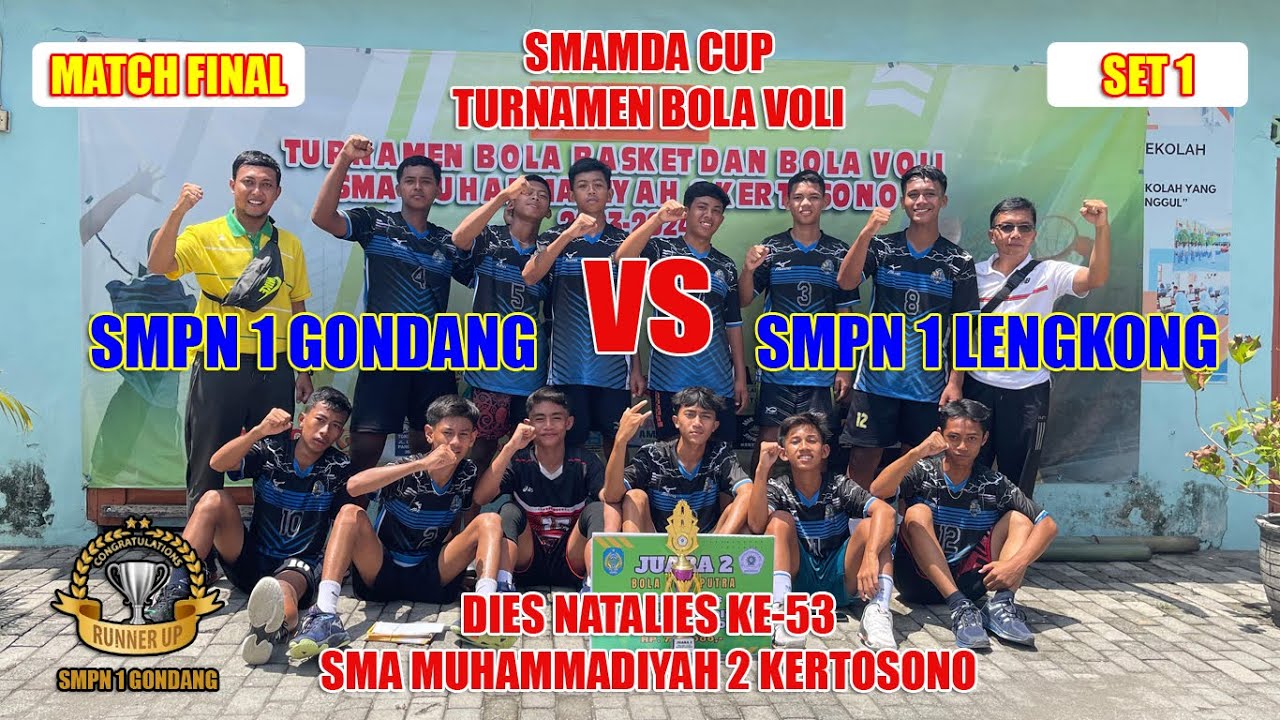 SMPN 1 GONDANG (2) VS SMPN 1 LENGKONG (3) - MATCH FINAL SMAMDA CUP ...