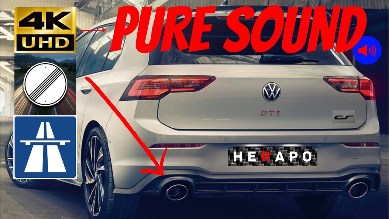 2021 VW GOLF 8 GTI CLUBSPORT PURE -HD- SOUND 💥 (Autobahn) - YouTube
