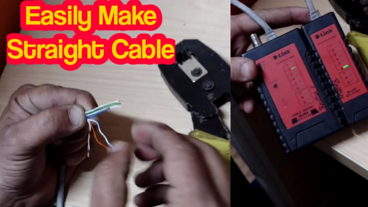 Networking Cable | How To Make Straight Through Cable - Ethernet Cable ...
