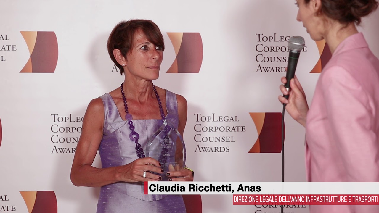 Claudia Ricchetti, Anas - TopLegal Corporate Counsel Awards 2018 - YouTube
