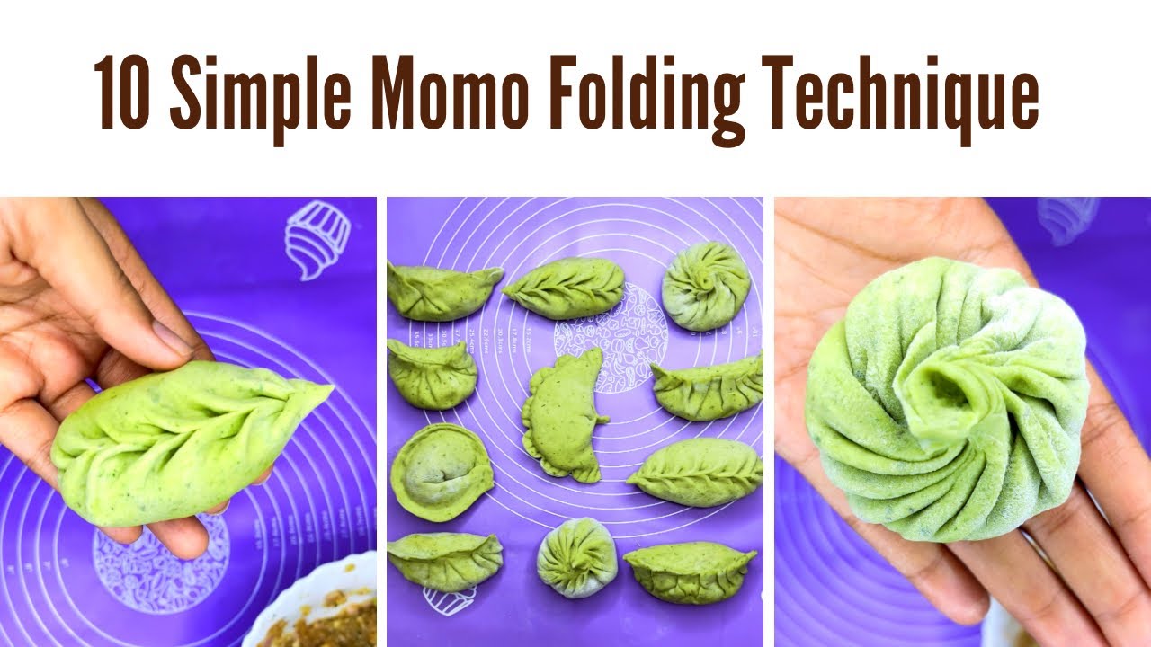 How To Fold Momo 🥟 | Dumpling Wrap | 10 Easy Momo wrap Technique 🍥 ...