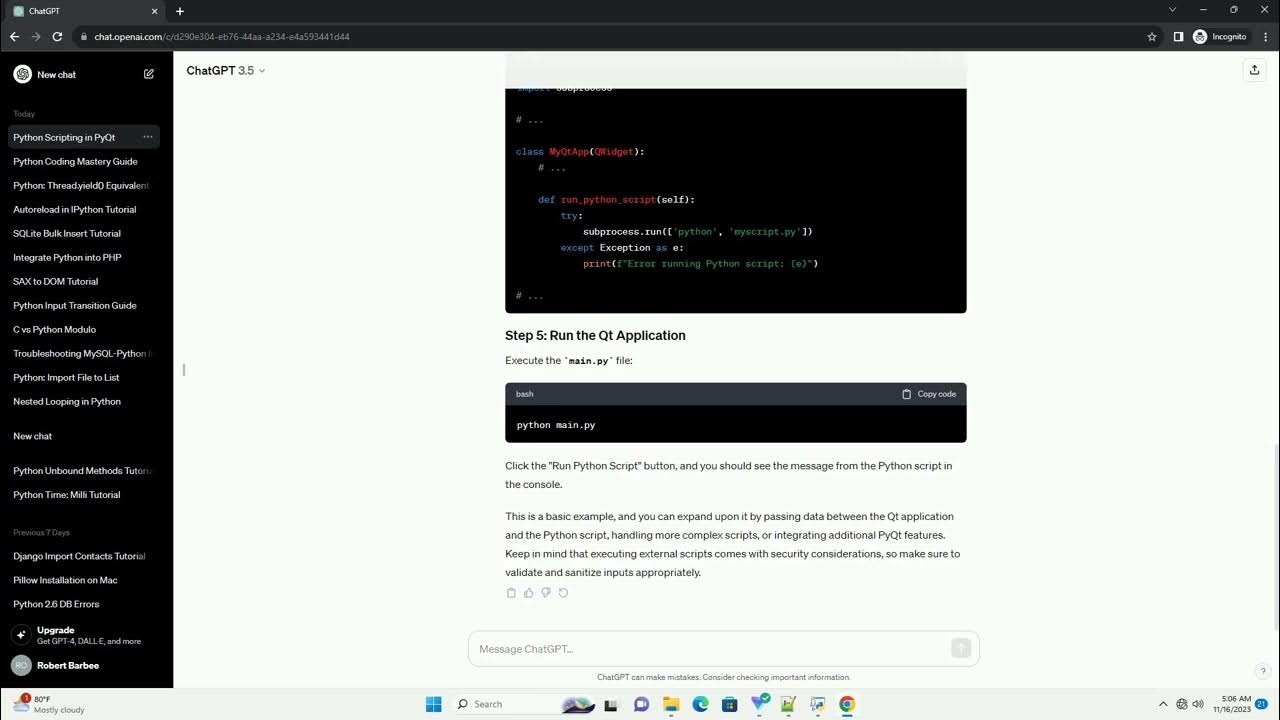 Best way to add python scripting into QT application - YouTube