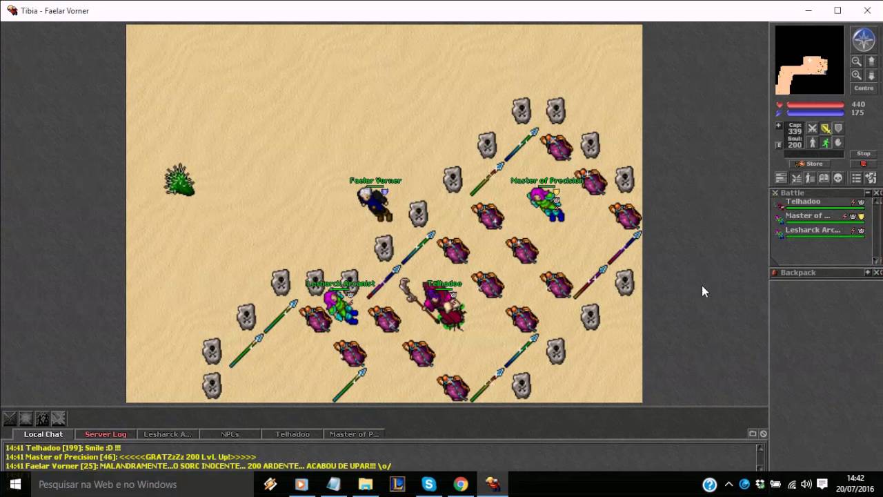 Gameplay do Povão 002 - Tibia Festa: Nivel 200 do Sorc da Turma - YouTube