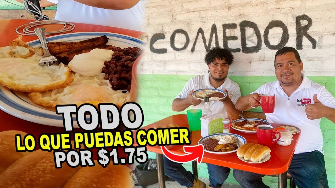$1.75 😱 El COMEDOR SALVADOREÑO donde TODO LO QUE PUEDAS COMER vale $1. ...