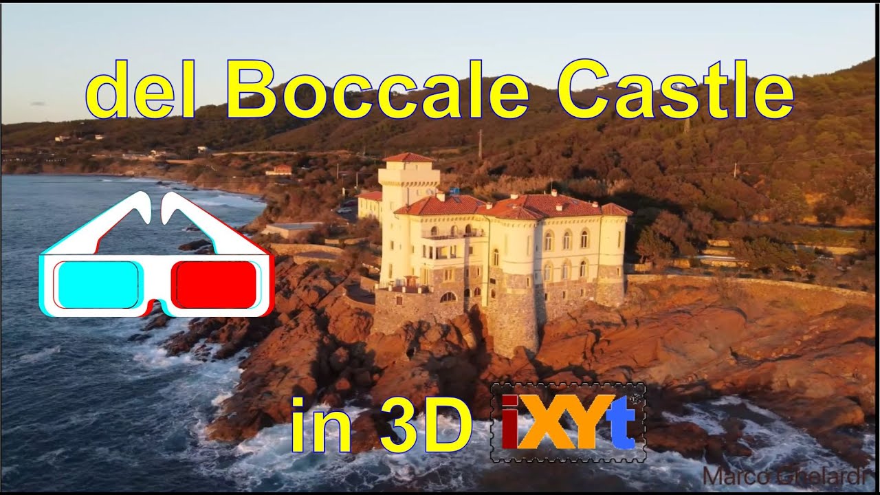 Castello del Boccale, Livorno, Toscana, Italy in 3D red-blue anaglyph ...