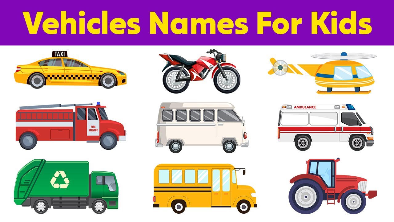 Fun Learning for Kids: Discover Vehicles with Exciting Names | Vehicle ...