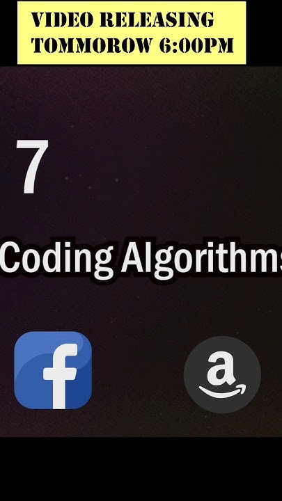 Top 7 Coding Algorithms to Crack Interviews Tamil Promo #codinginterview #shorts #datastructures ...