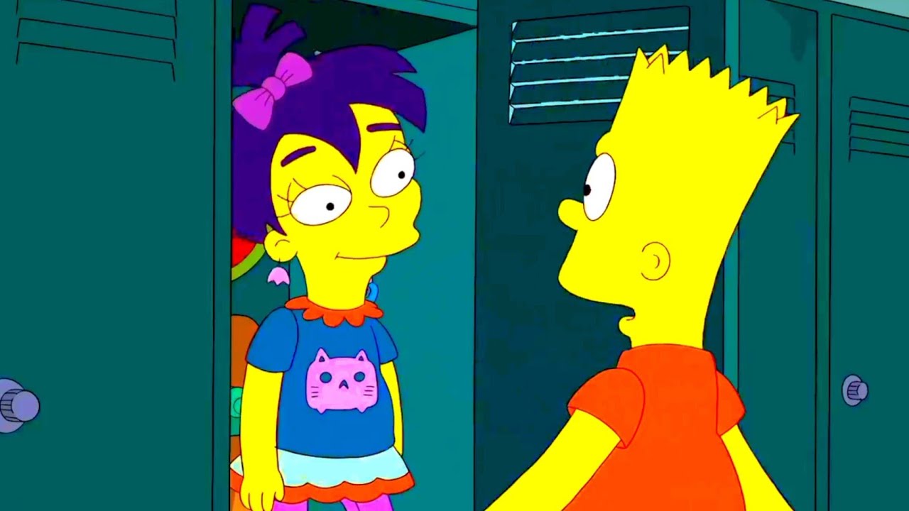 Nikki McKenna Kisses Bart Simpson HD [The Simpson's] - YouTube