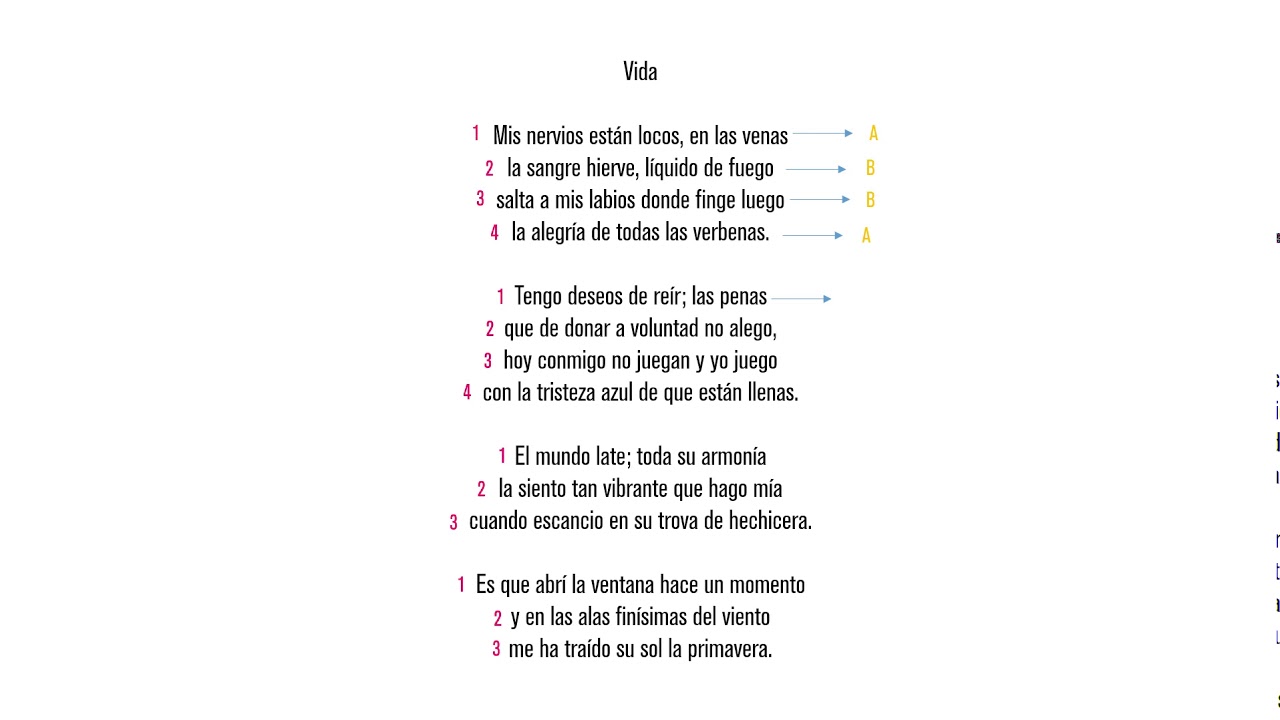 Versos y rima poética - YouTube