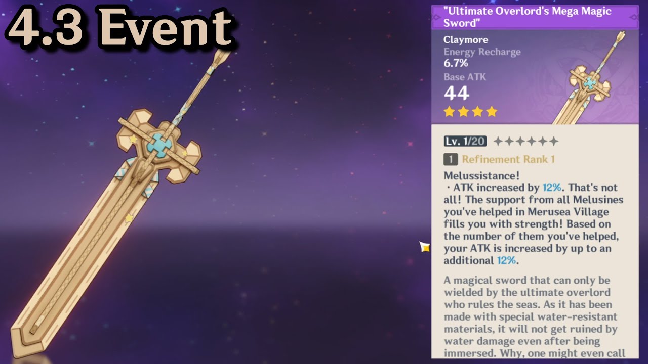 4.3 Event - Free Weapon - "Ultimate Overlord's Mega Magic Sword ...