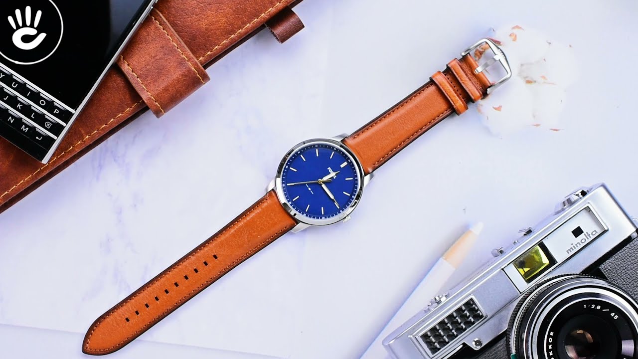 Đồng hồ Fossil FS5304 dây da lịch lãm, mặt số xanh thu hút