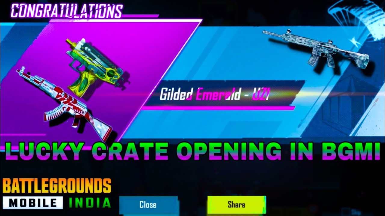 😭LUCKY CRATE OPENING IN BGMI ! CRATE OPENING GLACIER M416🔥 - YouTube