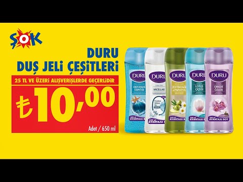Duru Duş Jeli Çeşitleri hem Şok'ta, hem de Cepte Şok’ta #ŞOKUcuz.