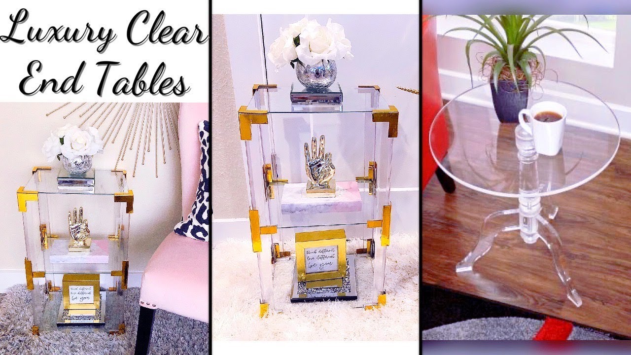 DIY CLEAR AND LUXURY TABLES USING GIFT BOXES!!! HIGH END LOOK FOR LESS ...