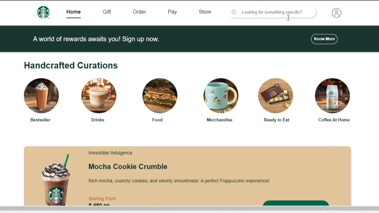 I Created A Starbucks Webpage Clone Html Css Web Development
