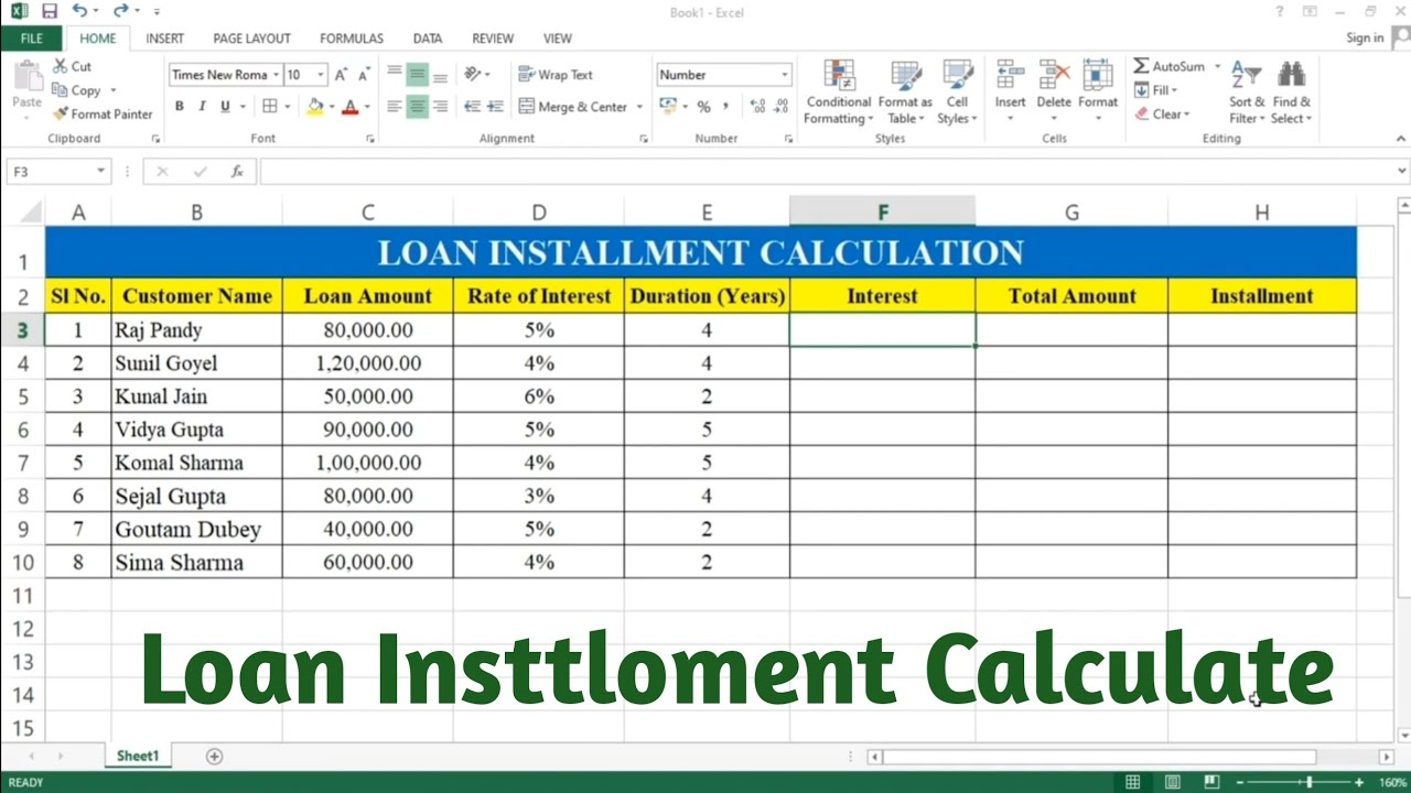 How to loan Insttloment Calculate || loan Insttloment Calculate in ...