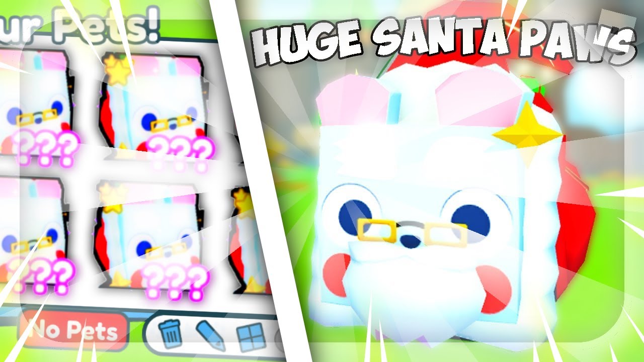 (🔴LIVE) 😱HUGE SANTA PAWS GIVEAWAY! ️| Roblox Pet Simulator X - YouTube