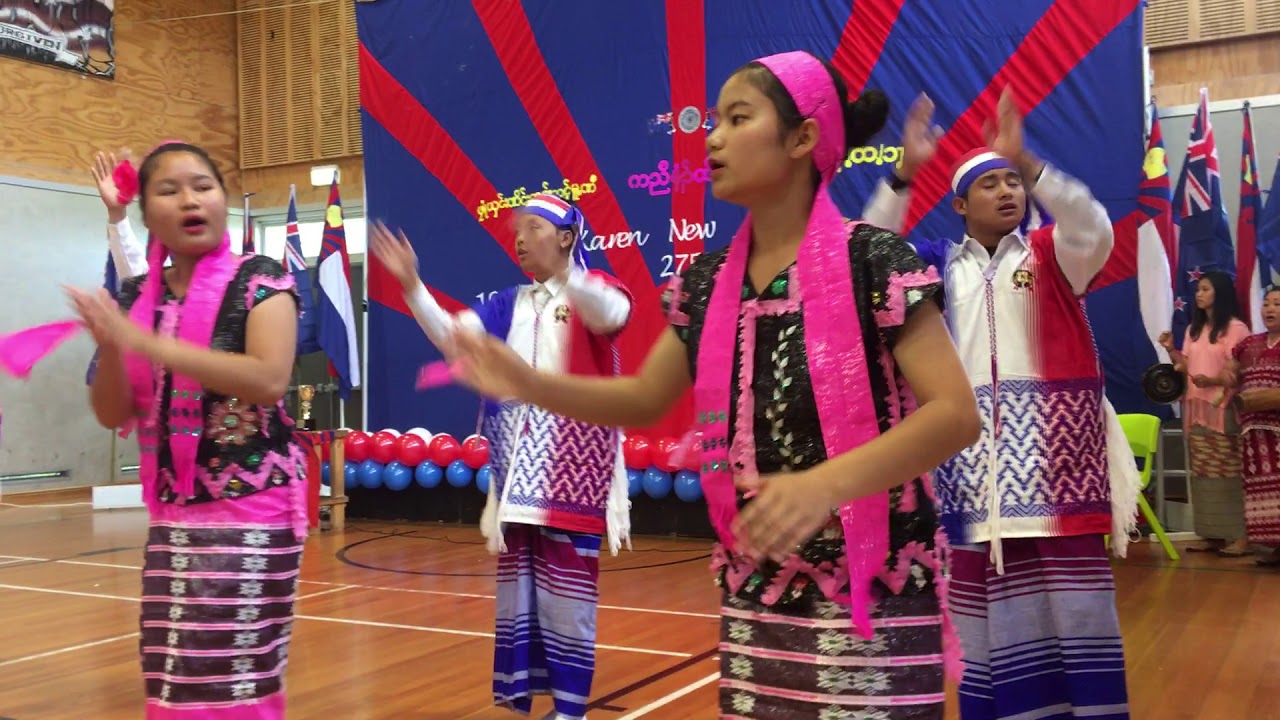 NZKA youth chanting doan dance - Karen New Year 2757 - YouTube