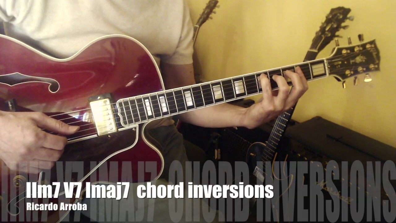 Jazz Guitar - IIm7 V7 Imaj7 chord inversions - YouTube