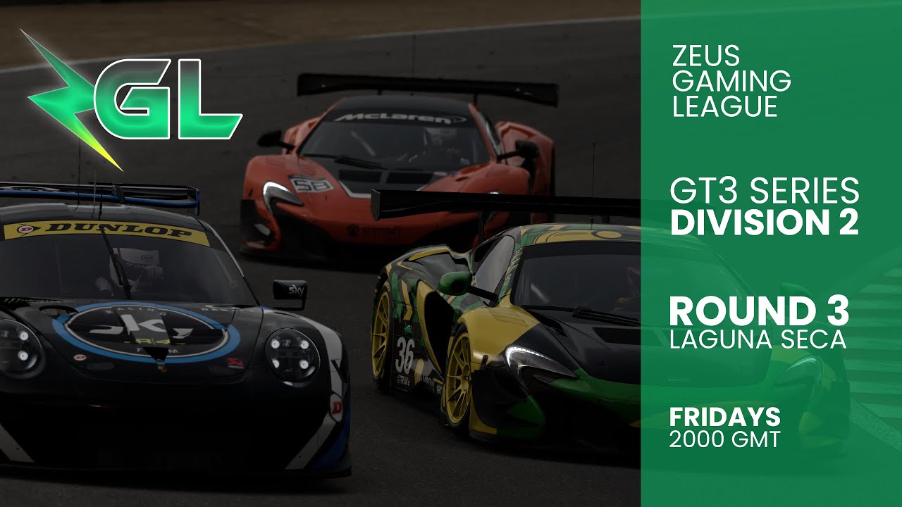ZGL | GT7 | GT3 Series Division 2 | Round 3: Highlights - Laguna Seca ...