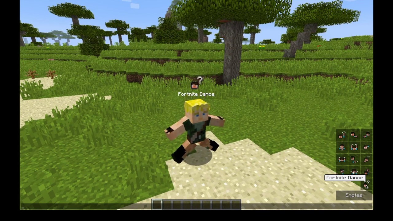 minecraft fortnite default dance emote - YouTube