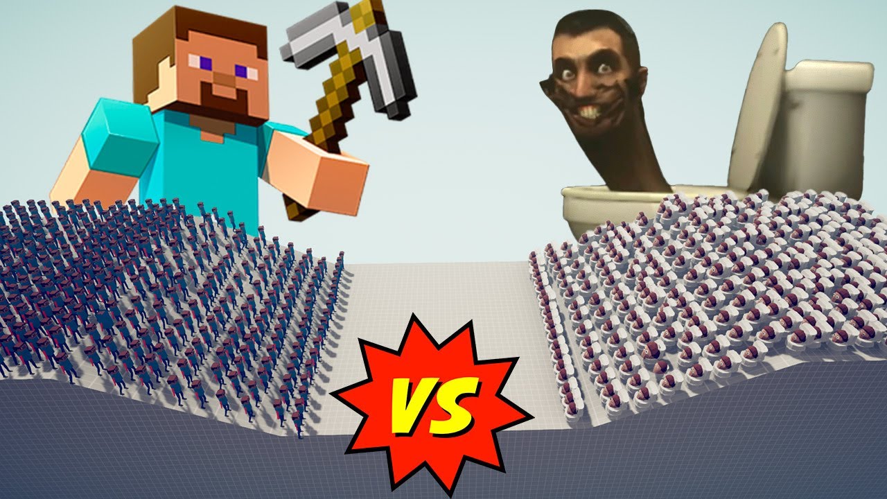 100x MINECRAFT STEVE VS 100x SKIBIDI TOILETS - Totally Accurate Battle ...