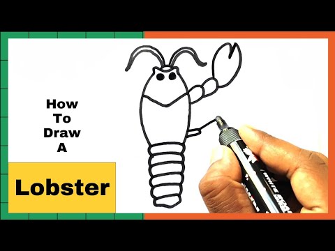 How To Draw A Lobster | Lobster Drawing Easy Step By Step | Easy ...
