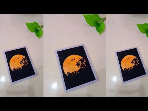 easy painting | night view | painting ideas for beginners | acrylic ...