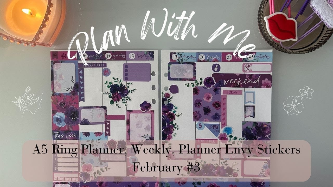 Plan With Me | February #3 | A5 Ring Planner | Weekly Spread Spring ...
