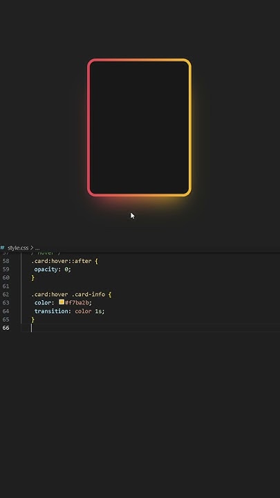 Animated Card In Css😍 Programming Coding Css Htmlcss Shorts