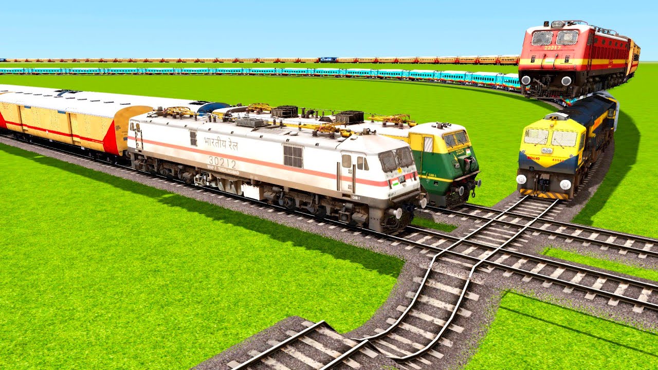 TRAINS ON TOP OF OTHER TRAINS AND CRAZY TRAINS CROSSING ON DIAMOND RAILWAY TRACKS|Train ...