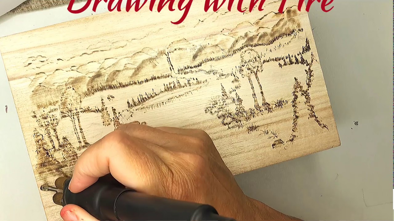 Drawing with Fire - Woodburning- Pyrography - YouTube