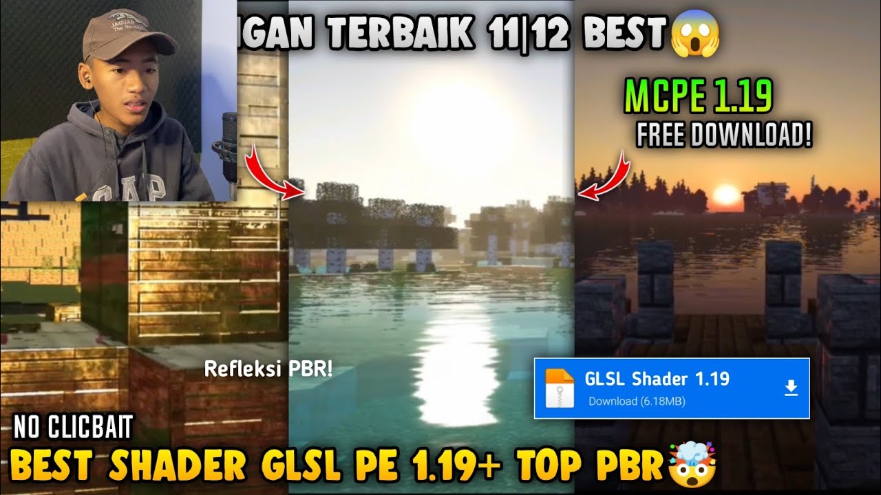 BEST TOP SHADERS TERBARU MCPE 1.20+ | Shader GLSL FOR MCPE! Realistis - RTX Mcpe 1.19+🤯 - YouTube