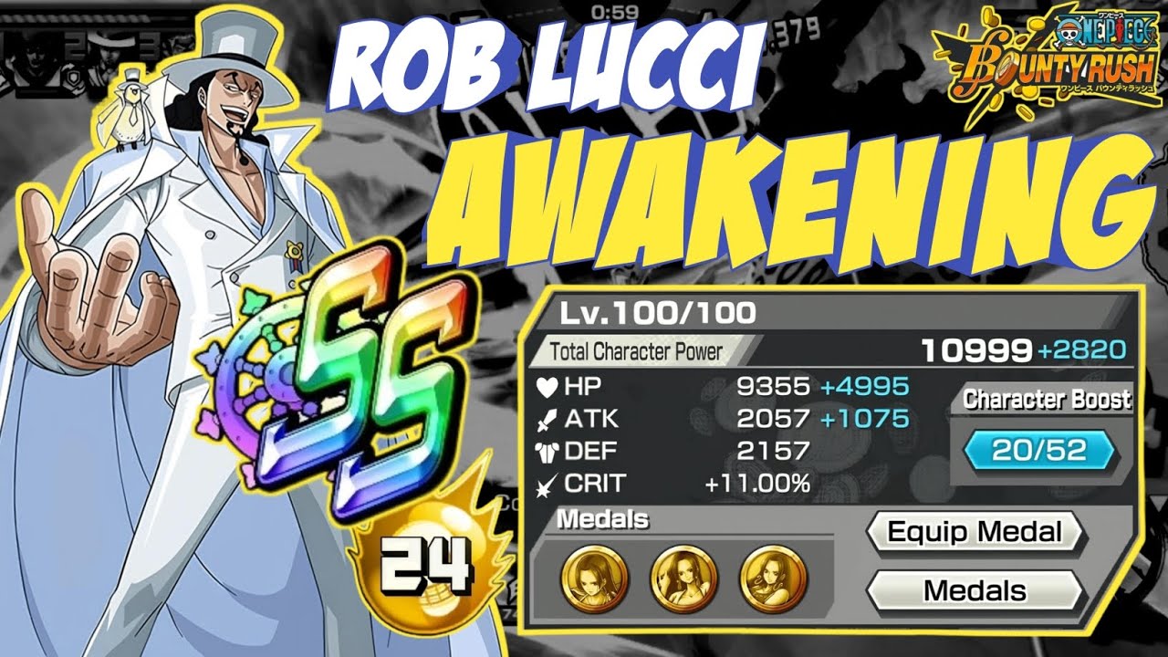 ROB LUCCI AWAKENING SS LEAGUE GAMEPLAY | ONE PIECE BOUNTY RUSH | OPBR ...