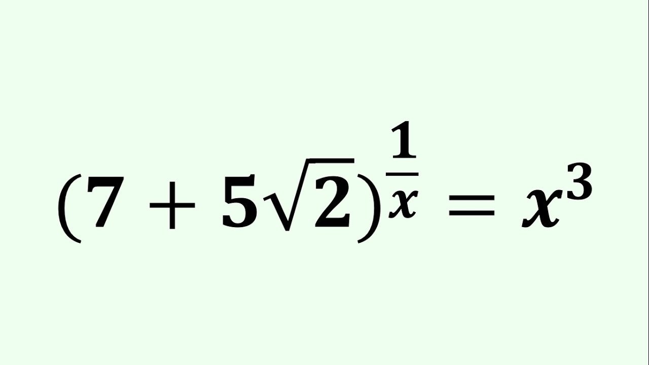 An Interesting Algebra Challenge | Exponential Equation - YouTube
