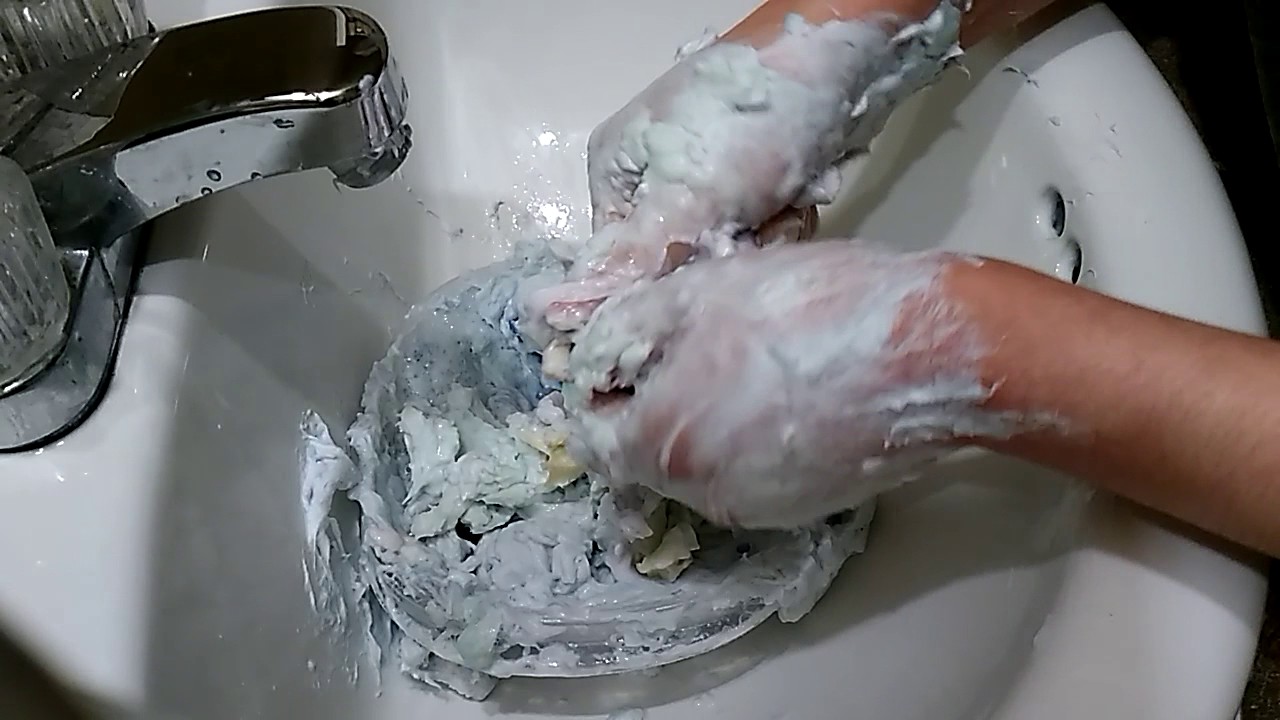 Super sticky, messy mushy soap - YouTube