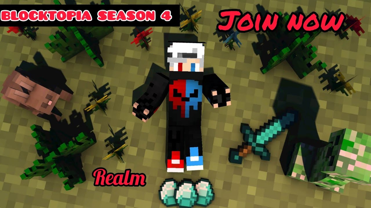 BLOCKTOPIA SEASON 4 [BUILD BASE/FIND DIAMOND] #minecraftrealm # ...