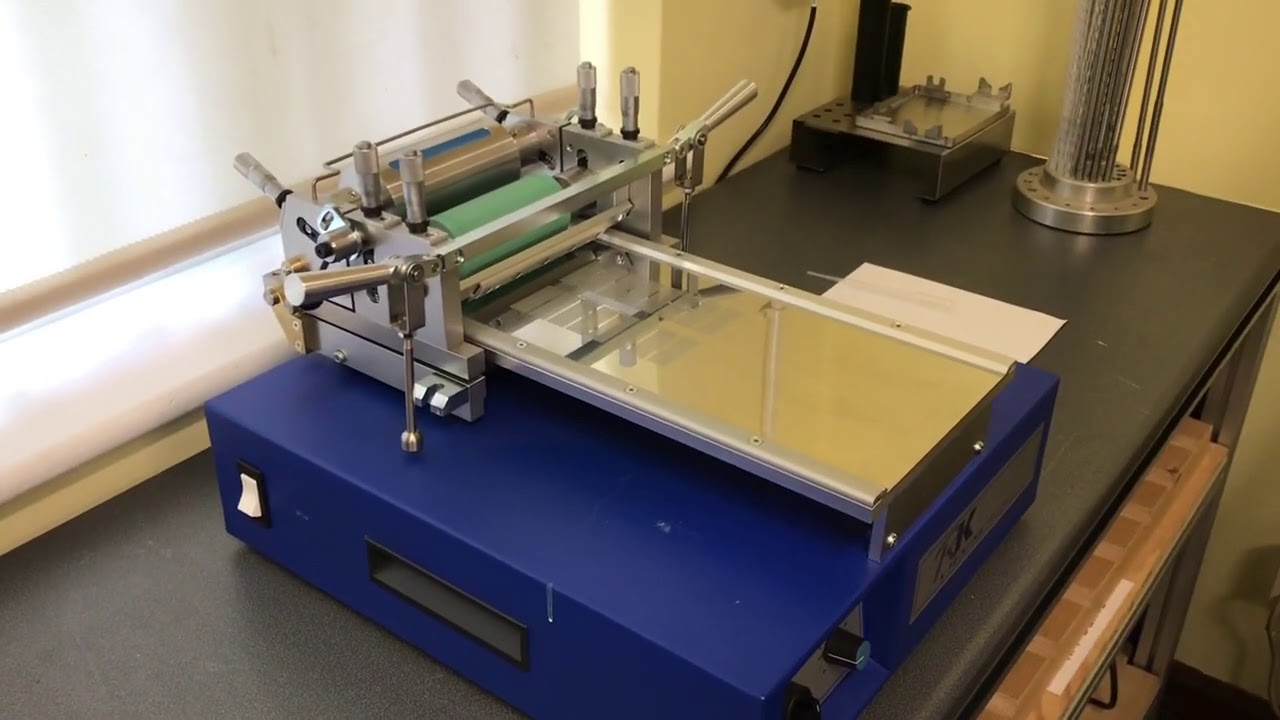 RK Printcoat Instruments KPP - Flexo head set up - YouTube