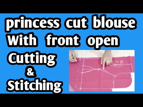 Princess cut blouse with front open cutting and stitching || Mala's ...