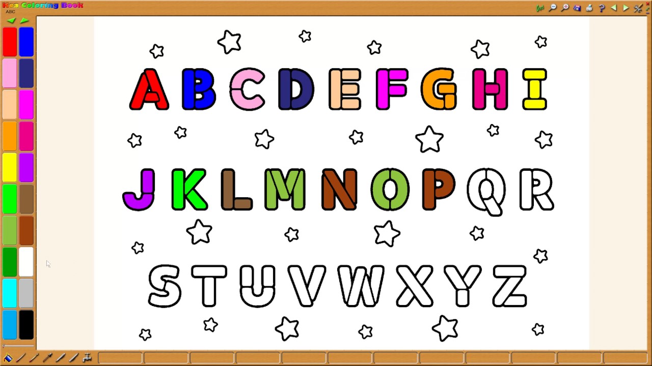 ABC Colouring | UK/British "Zed" Version | Alphabet Song for Children ...