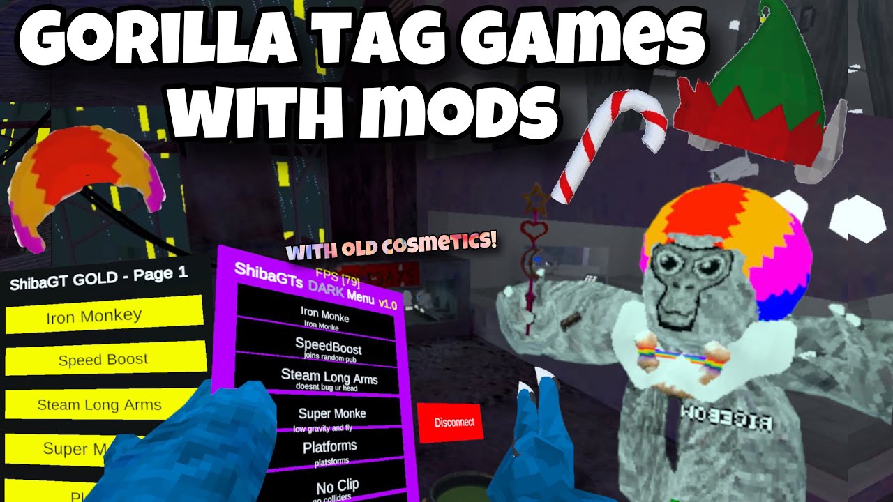 Playing Gorilla Tag fan Games with working mods! (Comes with old ...