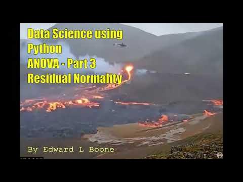 Data Science using Python - ANOVA Part 3 Residual Normality - YouTube