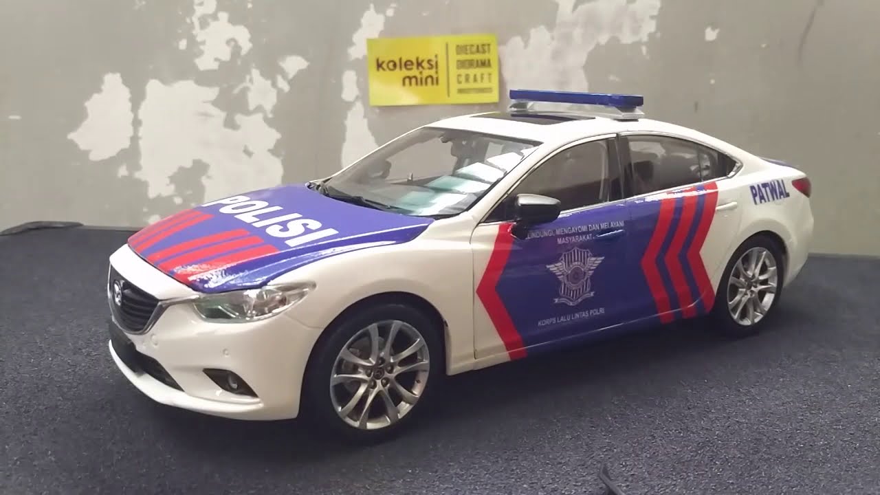 Diecast Custom Mazda 6 Patwal Korlantas Mabes Polri Skala 18 - Koleksi ...