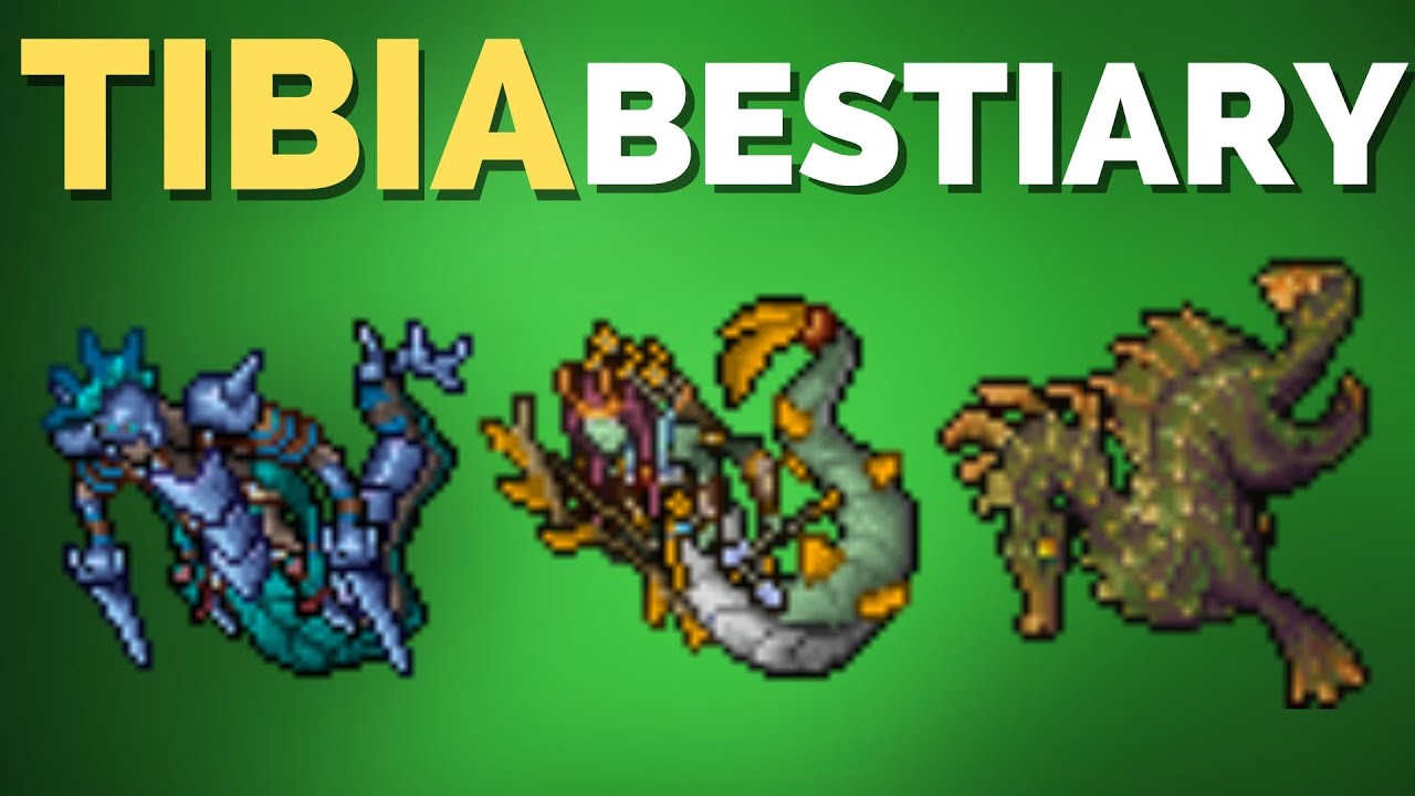 TIBIA BESTIARY Naga Warrior, Naga Archer, Makara - Marapur - YouTube